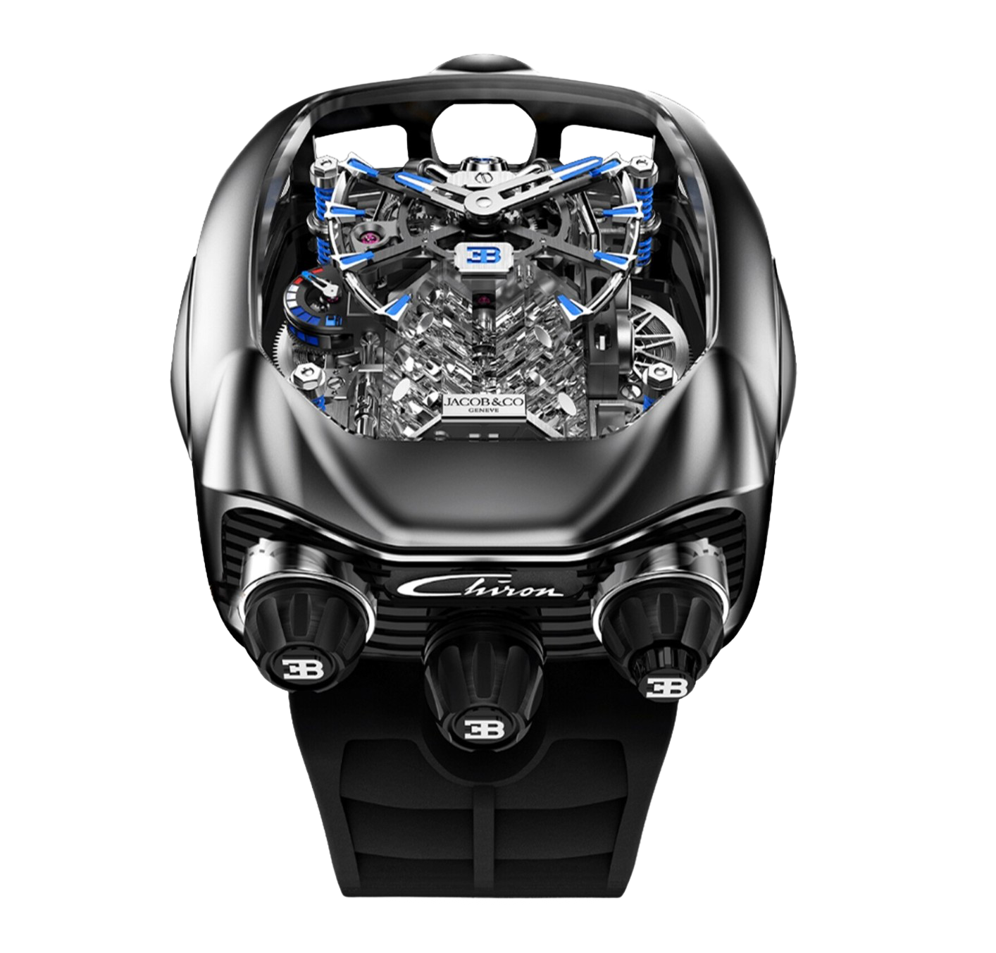 Jacob & Co. Bugatti Chiron Tourbillon - Titanium | HORANDO